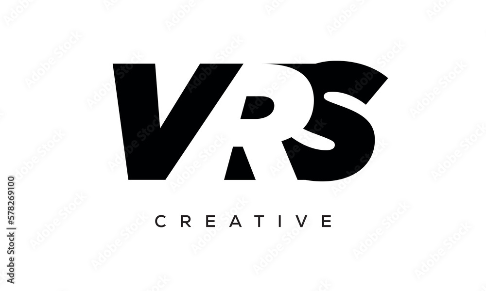 VRS letters negative space logo design. creative typography monogram ...
