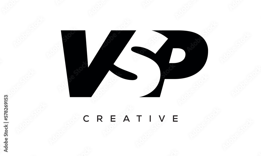 VSP letters negative space logo design. creative typography monogram ...