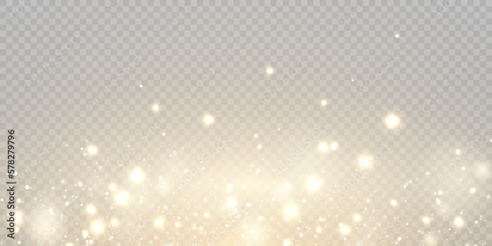 Light effect with lots of shiny highlights shining on transparent ...