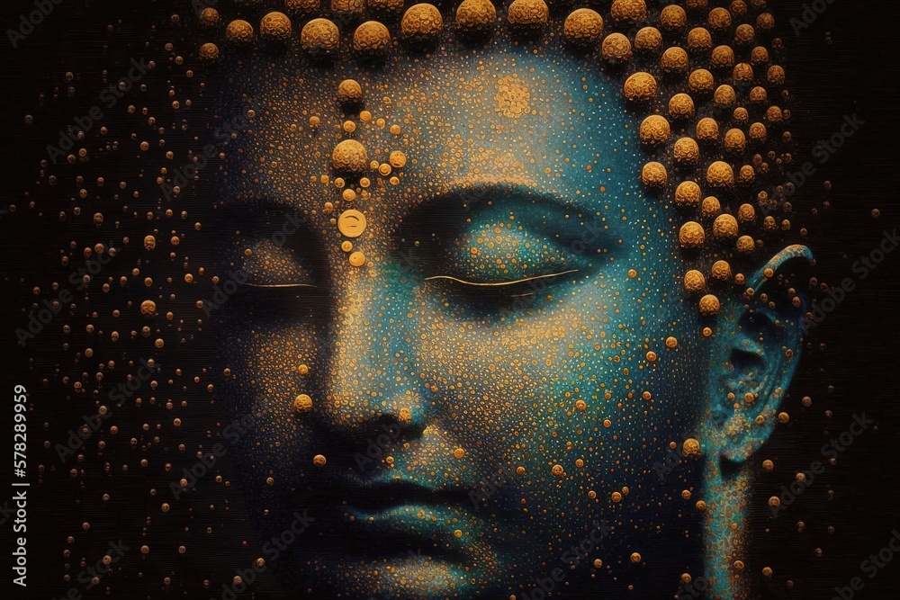 Buddha graphic design illustration background, generative ai Stock ...