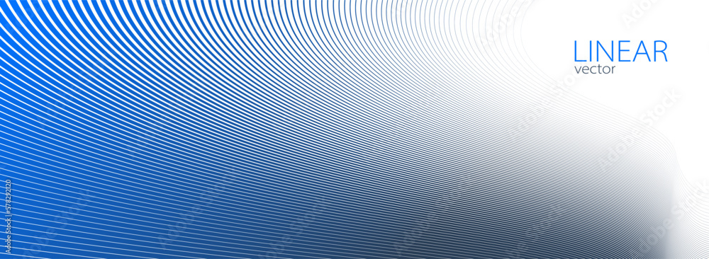 Linear abstract background, vector design 3D lines in perspective ...