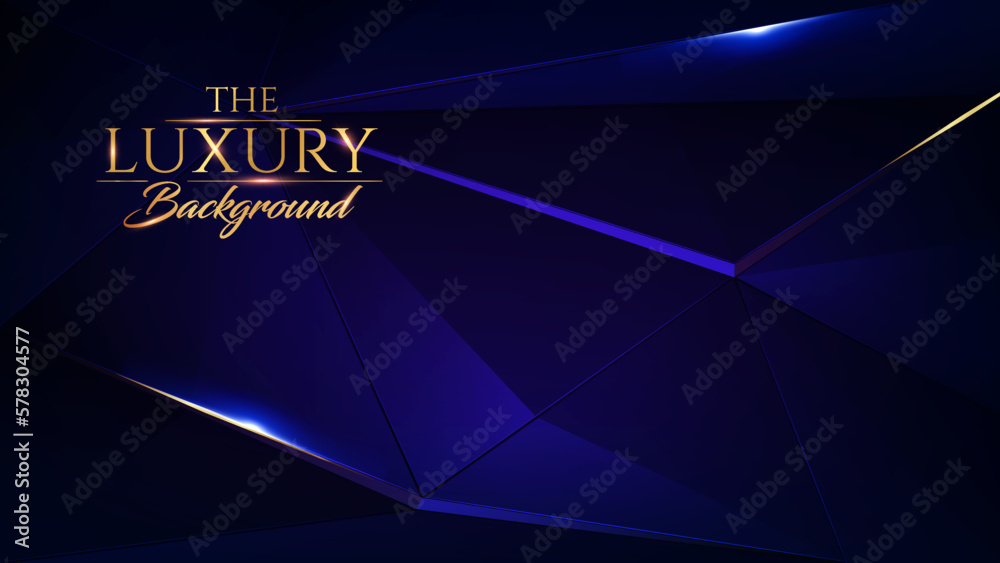 Classy Blue Golden Royal Awards Graphics Background Lines Polygonal ...