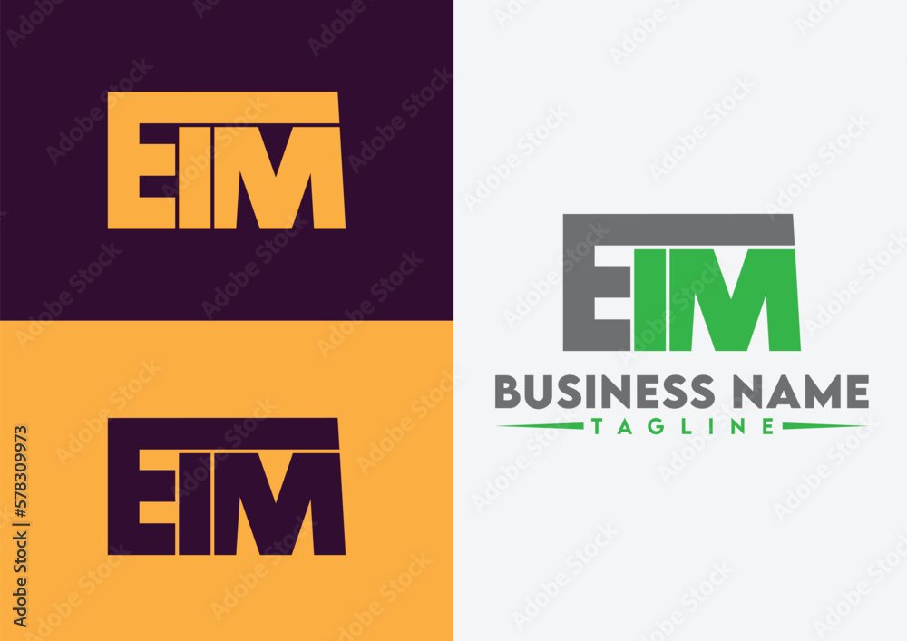 Letter EIM logo design, EIM letter logo Stock Vector | Adobe Stock