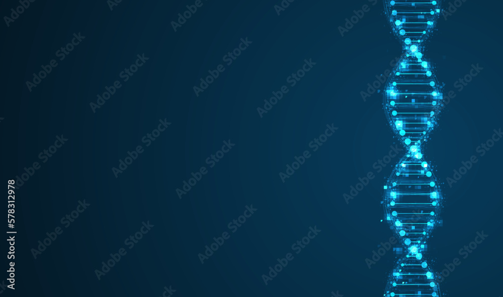 DNA. Medical science, genetic biotechnology, chemistry biology ...