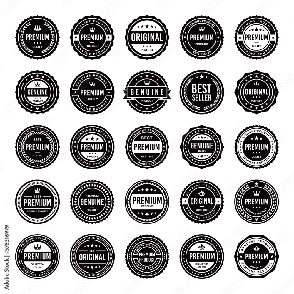 Classic Vintage Retro Premium Vector Badge, Emblem, Logo, Label ...