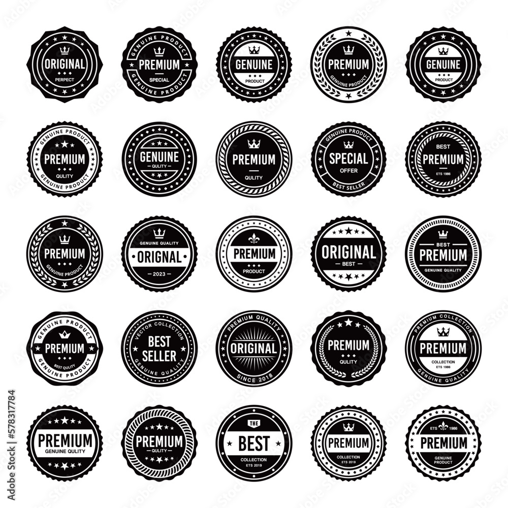 Classic Vintage Retro Premium Vector Badge, Emblem, Logo, Label ...