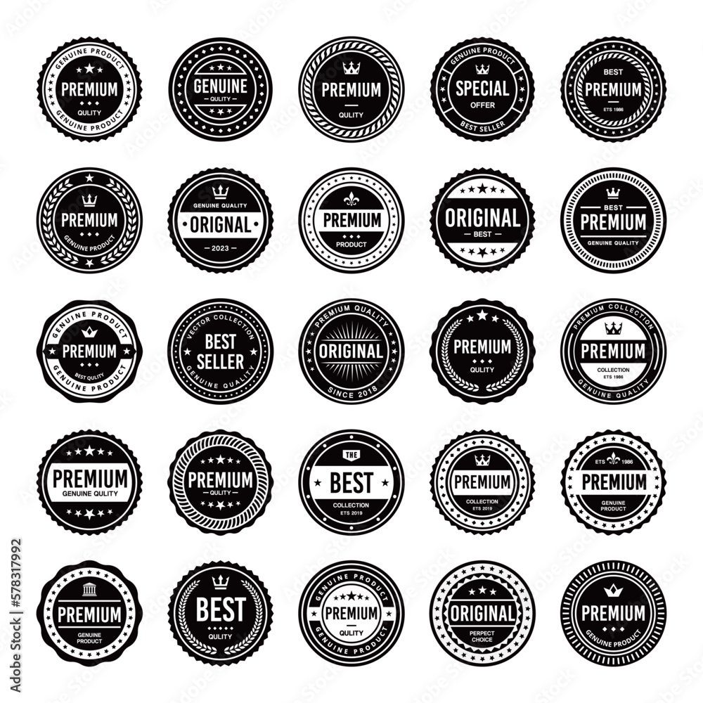 Classic Vintage Retro Premium Vector Badge, Emblem, Logo, Label ...