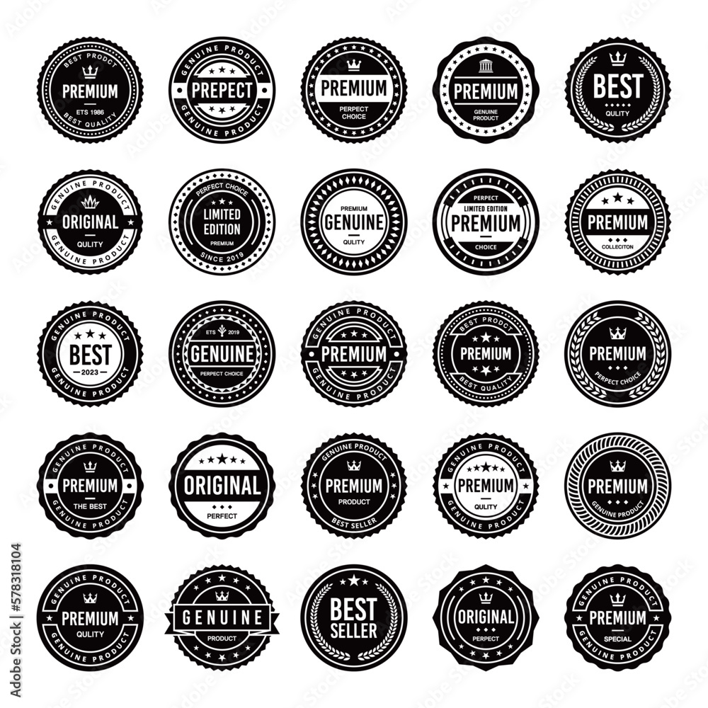 Classic Vintage Retro Premium Vector Badge, Emblem, Logo, Label ...