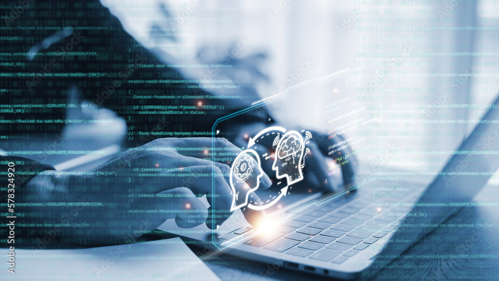 Ai technology, Artificial Intelligence. man using technology smart ...