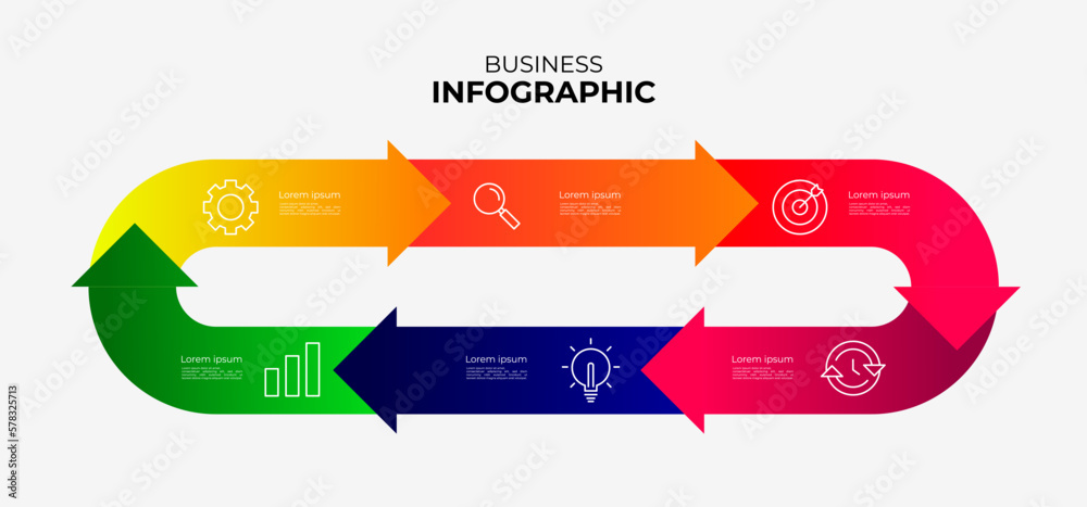 Vector infographic label template with icons. 6 options or steps ... Vector infographic label template with icons. 6 options or steps ...