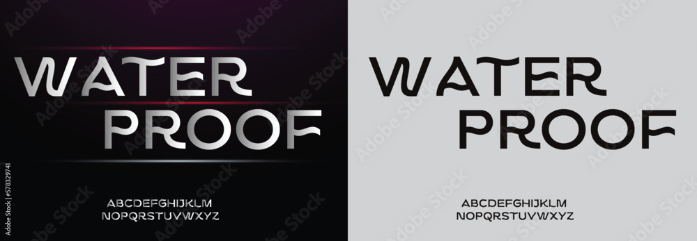 Water Proof, Modern Sport Fonts. Typeface Tech style fonts for ...