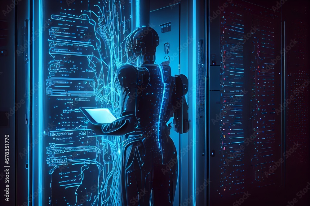 A Human Like Android Ai Learning And Growing, Collecting Data From ...