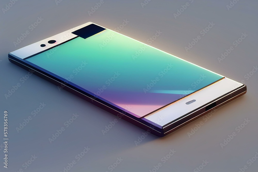 Stylized white Smartphone mockup isolated with transparent screen png ...