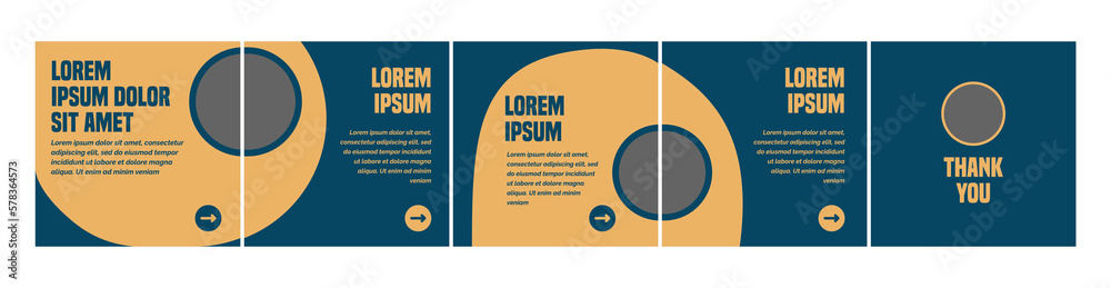 set of carousel layout templates for social media Stock Vector | Adobe ...