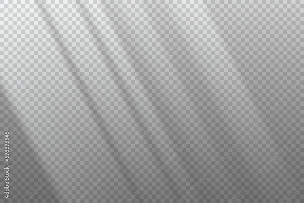 Light shadow overlay of sun light on wall, vector effect background ...