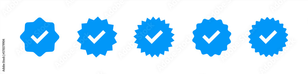 Vetor de Verified badge profile set. Instagram verified badge. Social ...