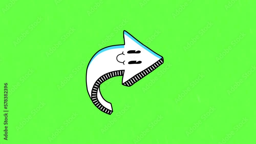 arrow icon animation isolated green screen background Stock Video ...