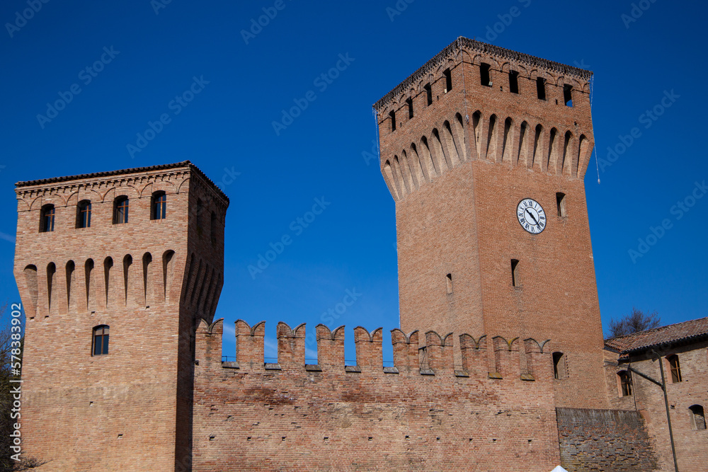 historic center formigine the medieval castle with towers and ramparts ...