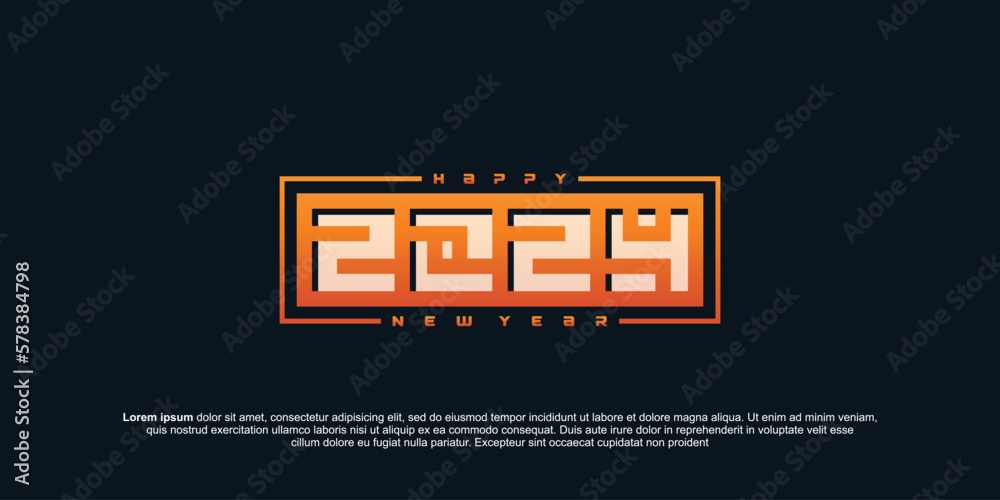 Vector 2023 to 2024 logo text celebration design template suitable for banner website poster or ...