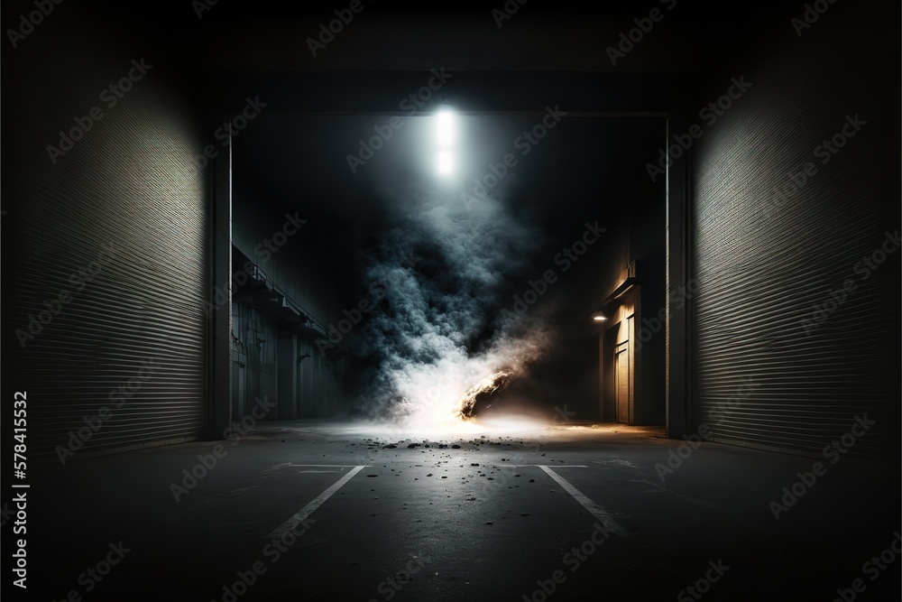 Dark street, asphalt abstract dark background, empty dark scene, neon ...