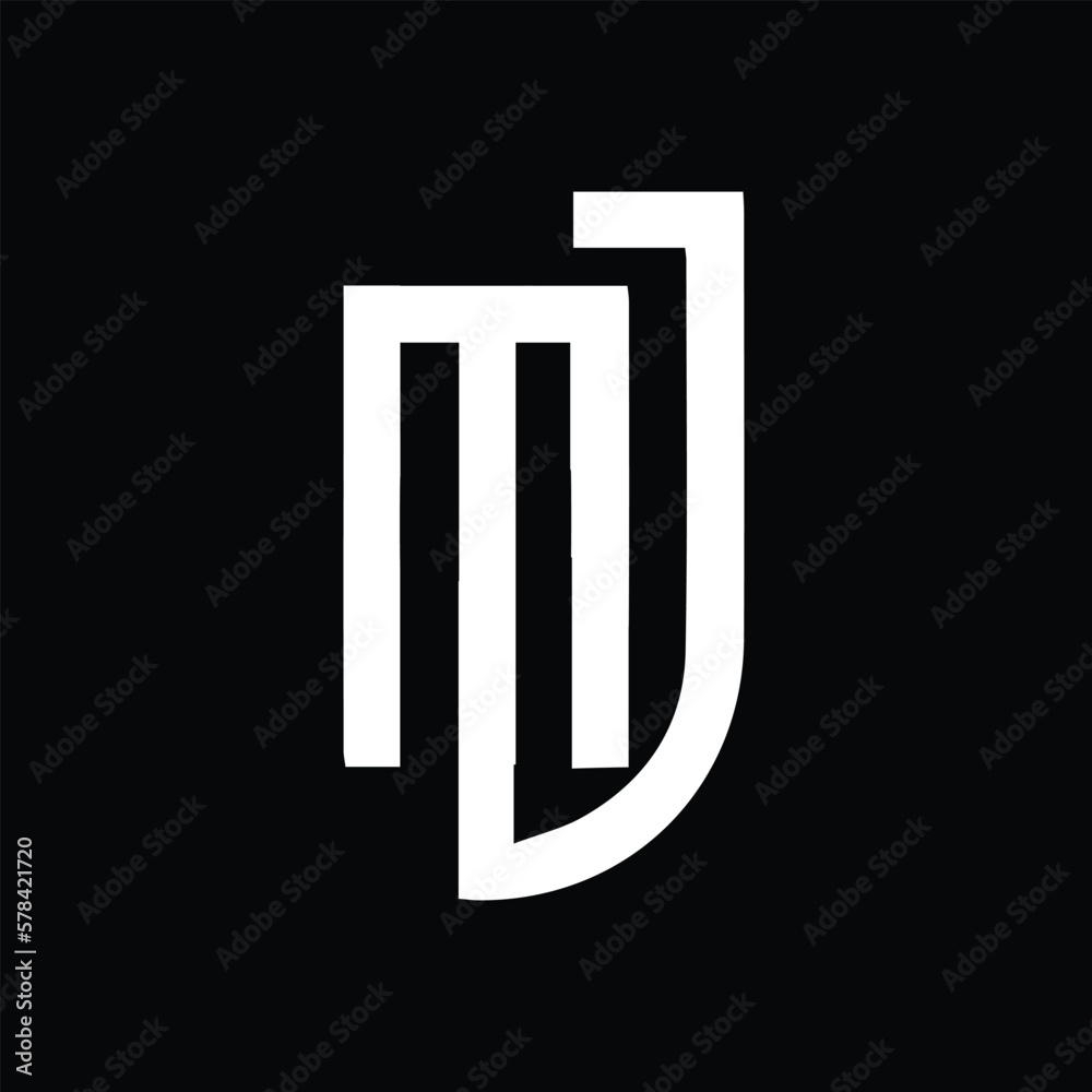 MJ MJ Logo Design, Creative Minimal Letter MJ MJ Monogram Stock Vector ...