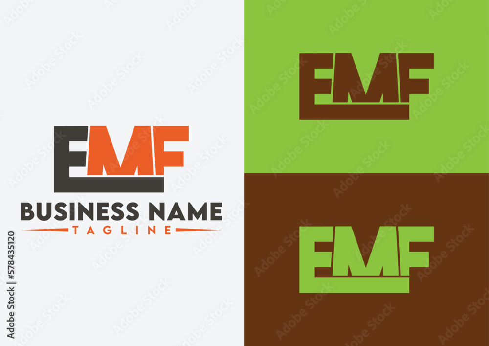 Letter EMF logo design, EMF letter logo Stock Vector | Adobe Stock