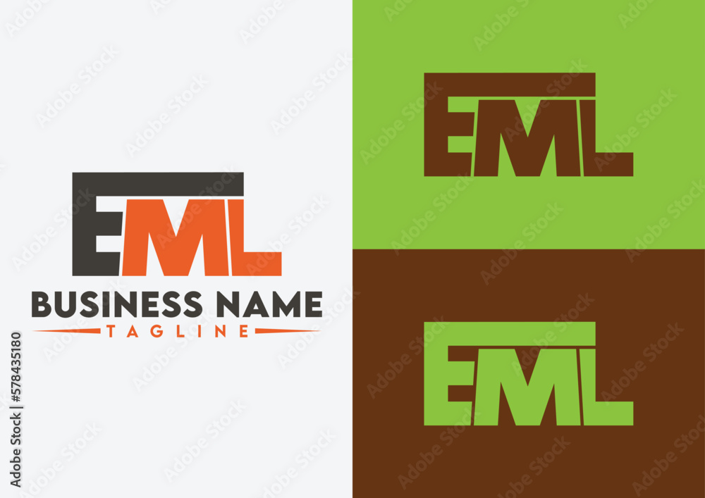 Letter EML logo design, EML letter logo Stock Vector | Adobe Stock