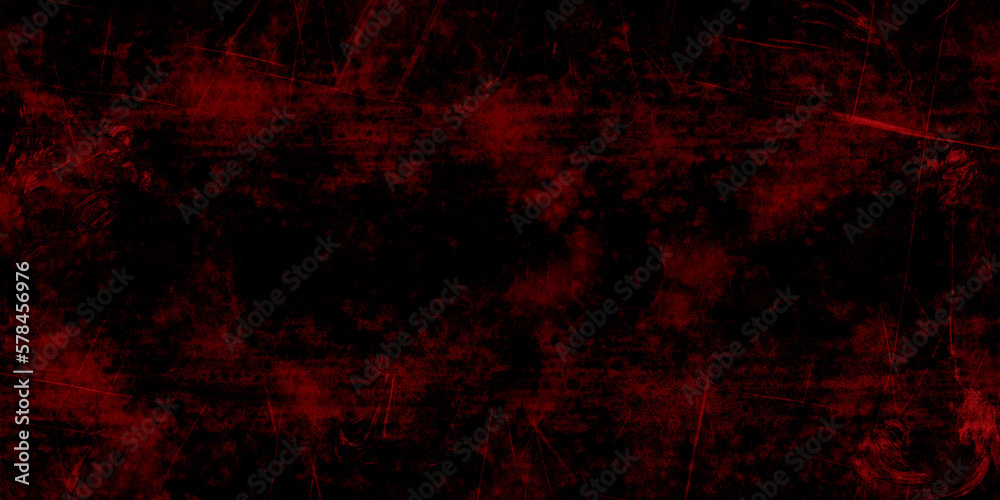 Abstract dark horror red apocalyptic scene on black background, dark ...