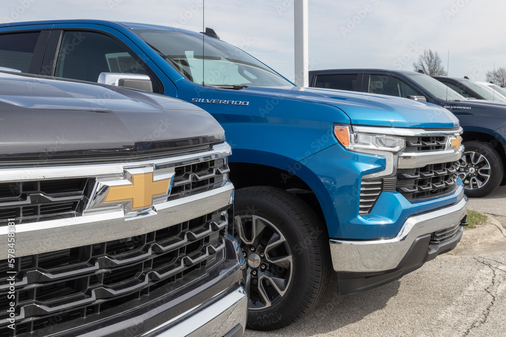 Chevrolet Silverado 1500 display. Chevy offers the Silverado in WT ...