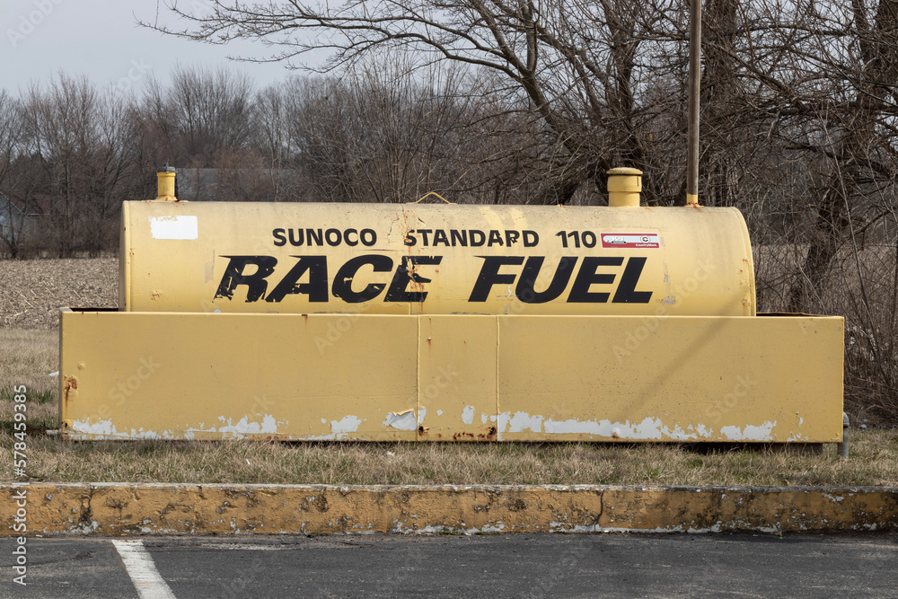 Sunoco Standard 110 octane leaded race fuel tank. Sunoco 110 octane is ...