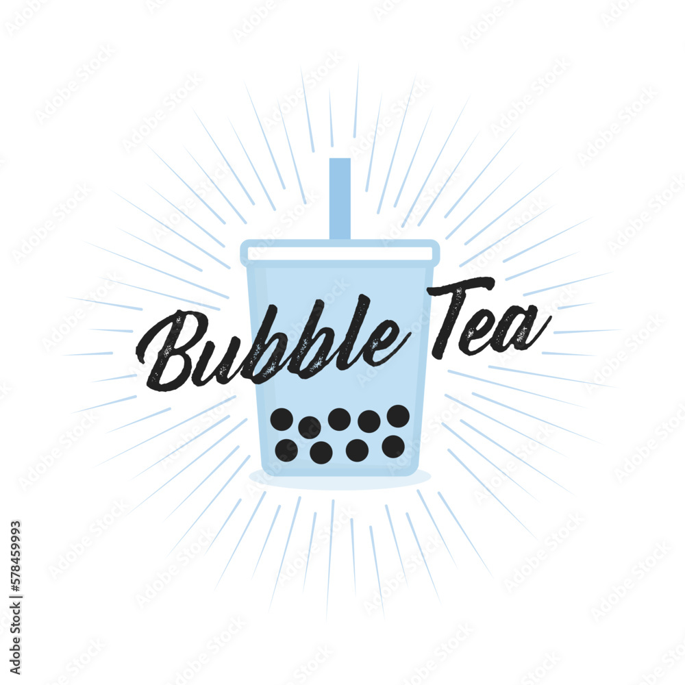 Boba, Bubble Tea, Tapioca Pearls, Dessert Asian Drink, Bubble Tea Logo ...