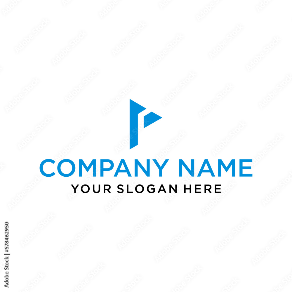 the creative design lines the P triangle shape and the triangle logo ...