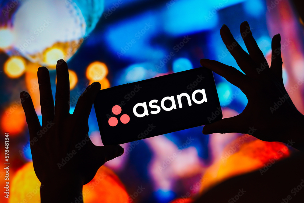 March 6, 2023, Brazil. In this photo illustration, the Asana, Inc. logo ...