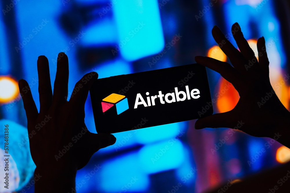 March 6, 2023, Brazil. In this photo illustration, the Airtable logo ...