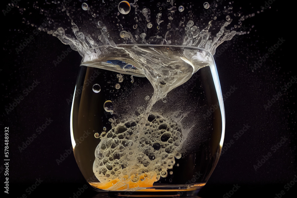 explosion in the glass Stock Illustration | Adobe Stock