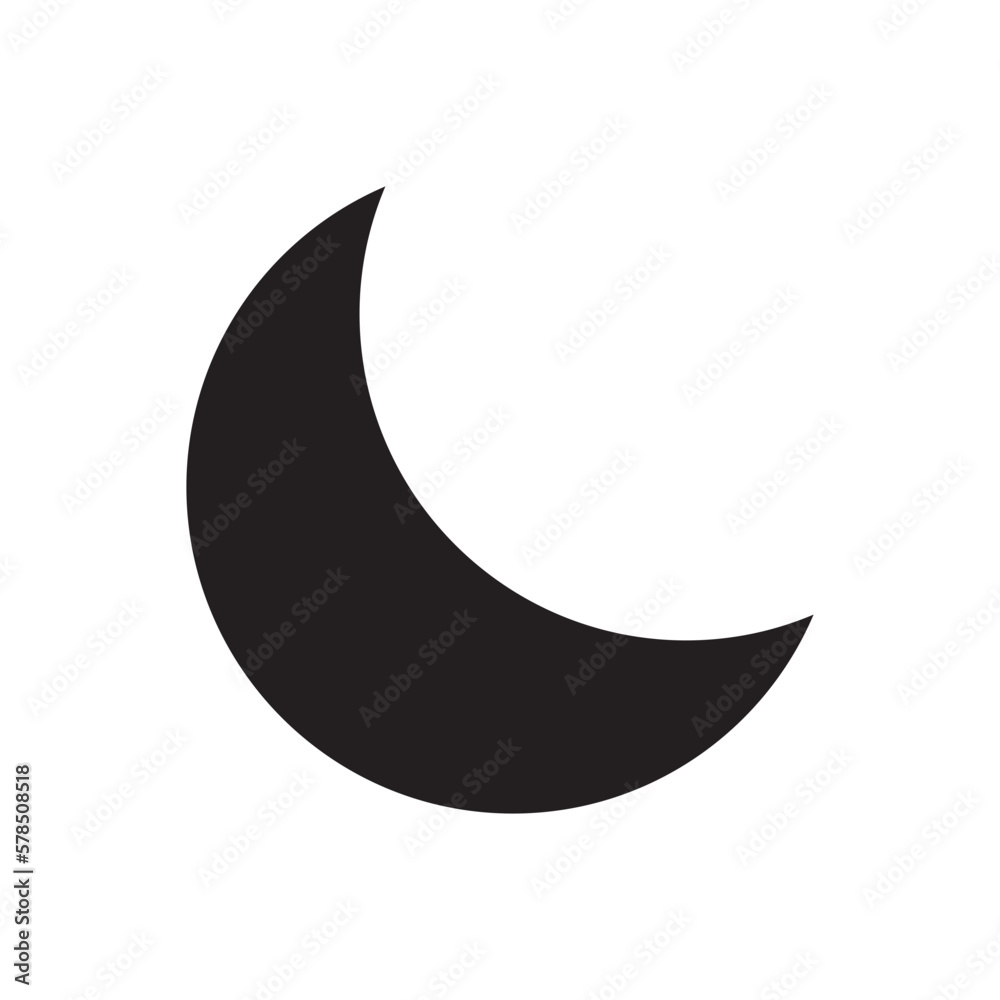 Moon icon, dark mode icon for app web logo banner poster icon - SVG ...
