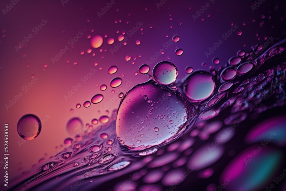 Velvet violet colored rain drops background, water droplet texture. AI ...