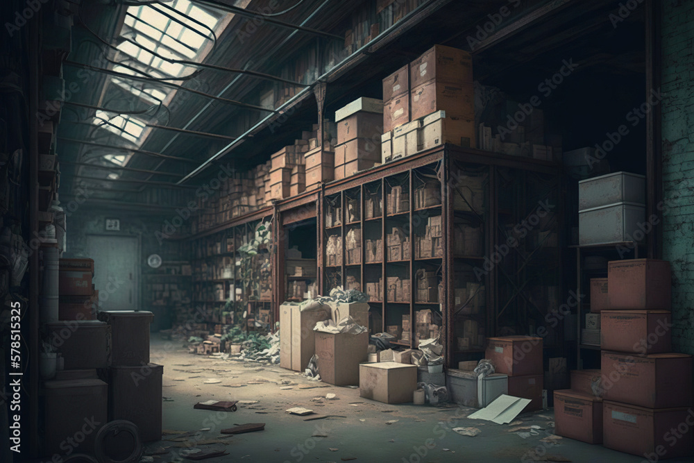 Warehouse of lost things, concept of Abandoned Objects and Forgotten ...