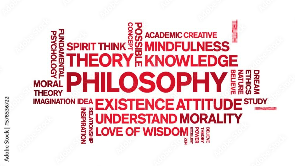 Philosophy animated tag word cloud;text design animation kinetic ...