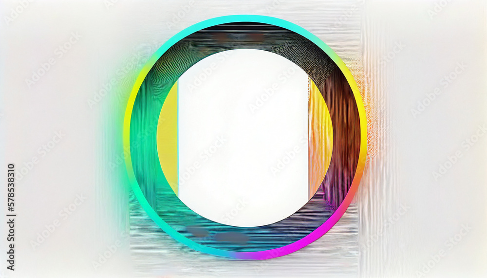 Fluor colorful logo with circular negative space in the middle of the ...