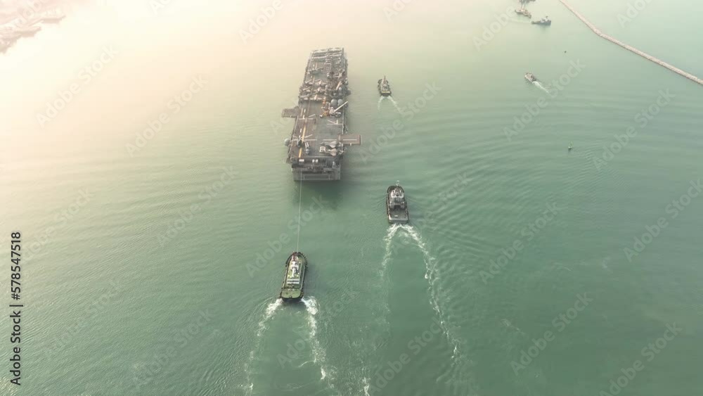 Nuclear ship Military navy ship war ship carrier full loading fighter ...