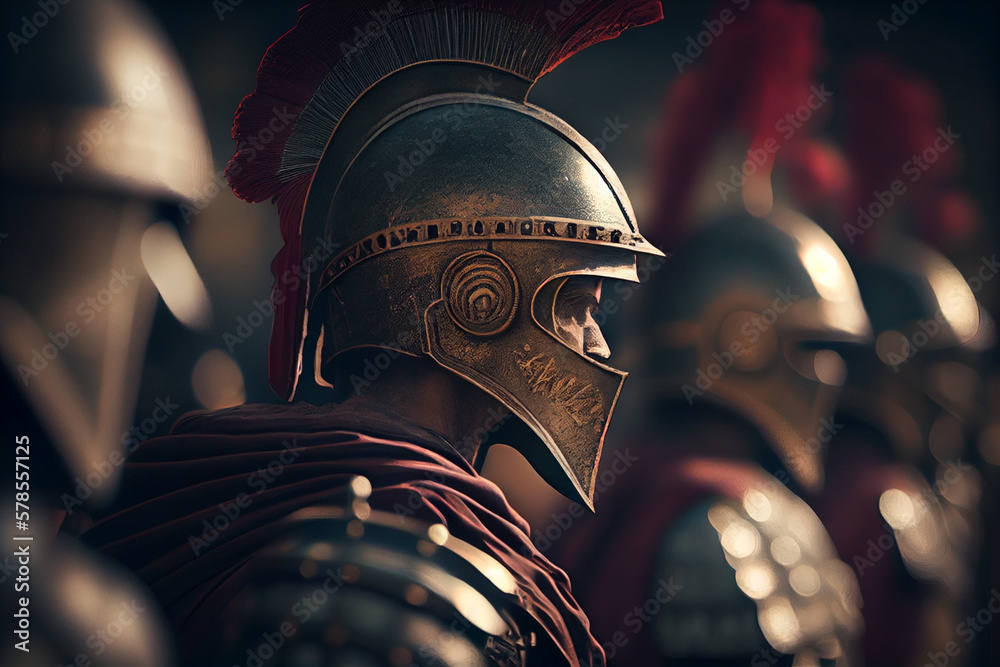 ancient roman, soldiers before entering the battlefield,generative ai ...