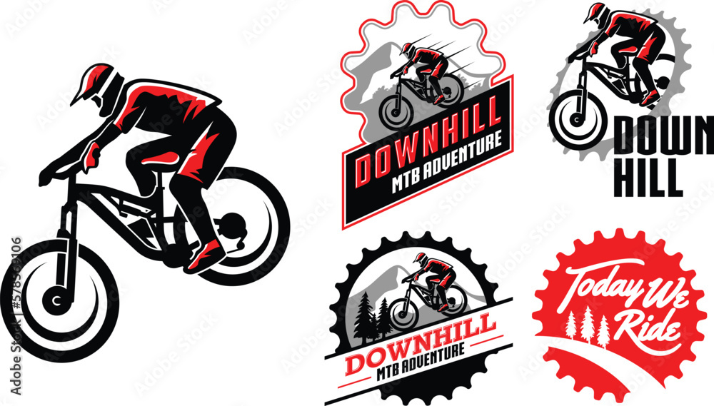 Mountain Bike Adventure Logo Badge 01 Stock Vector | Adobe Stock