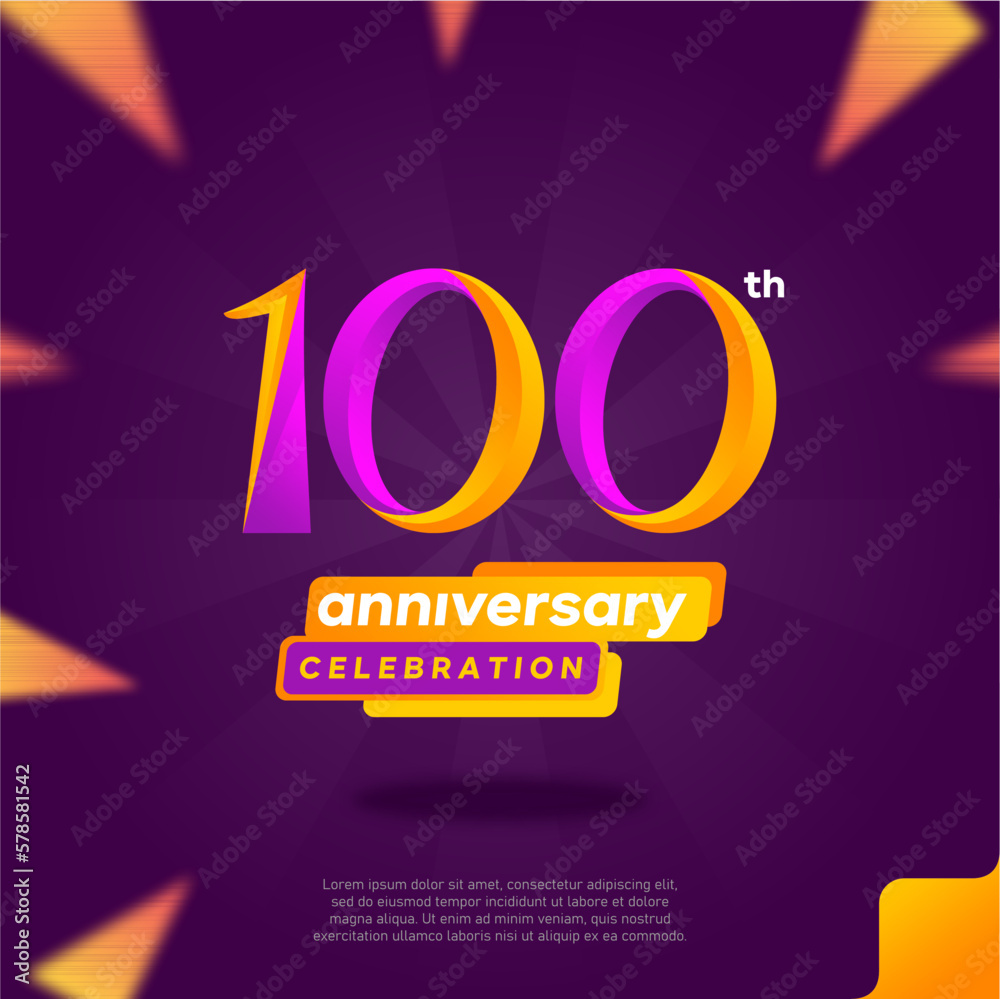 Number 100 logo icon design, 100th birthday logo number, 100th ...