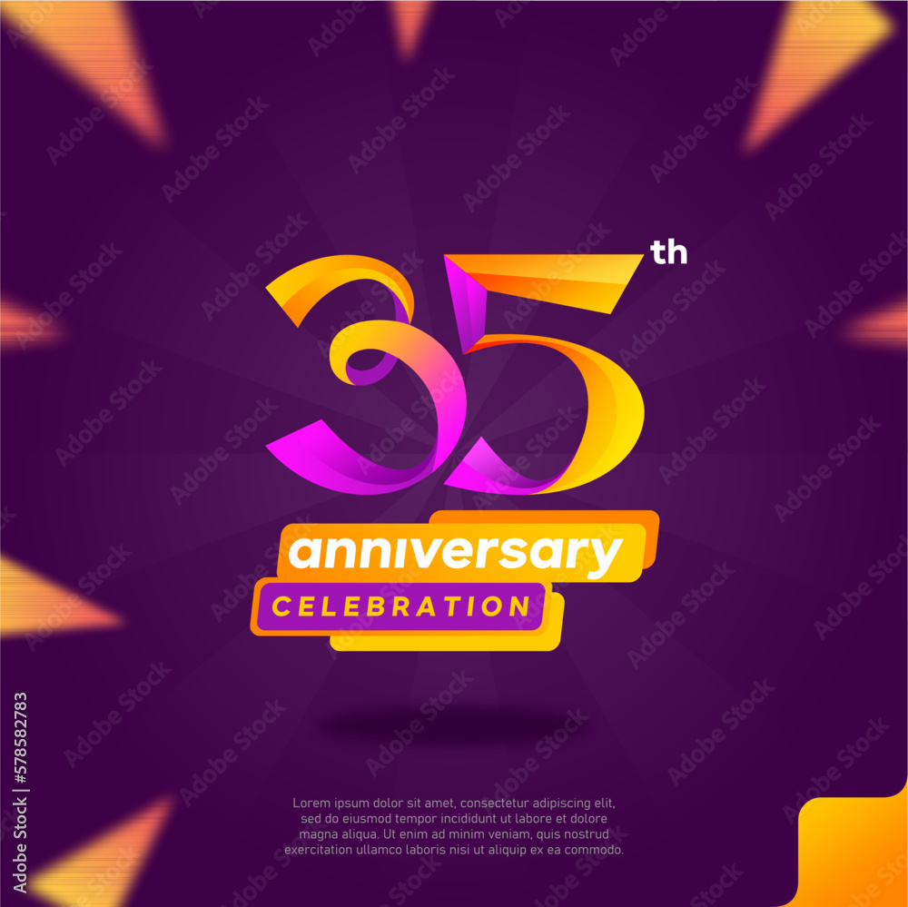 Number 35 logo icon design, 35th birthday logo number, 35th anniversary ...