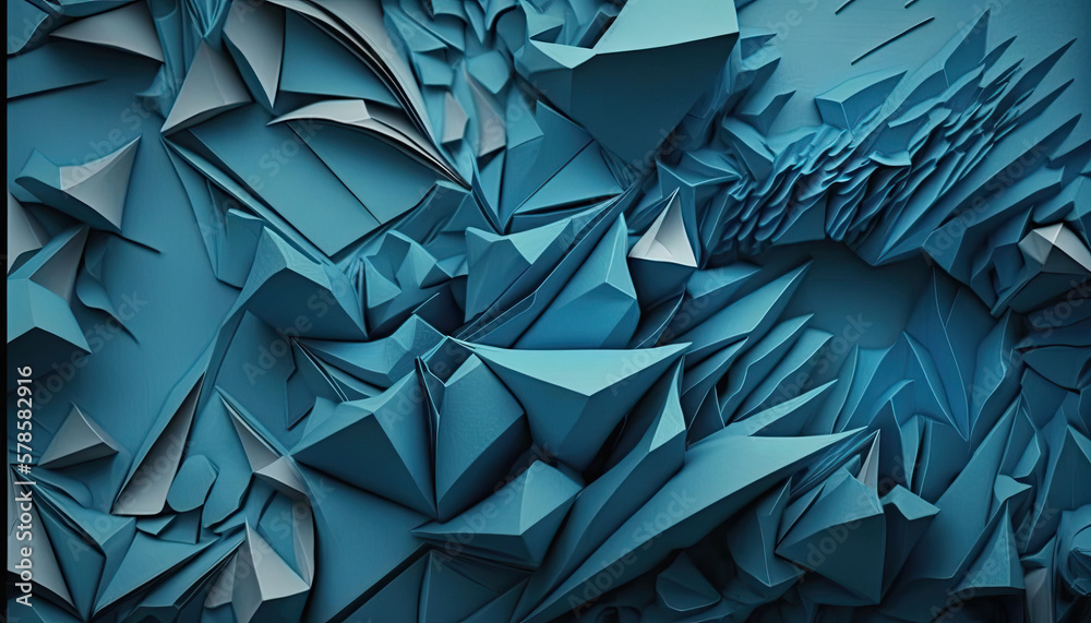 Elegant Glued pieces of blue paper close-up. Texture for design. Blue ...