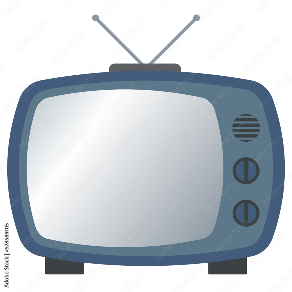 Vintage television icon with retro style for nostalgia design. Vector ...