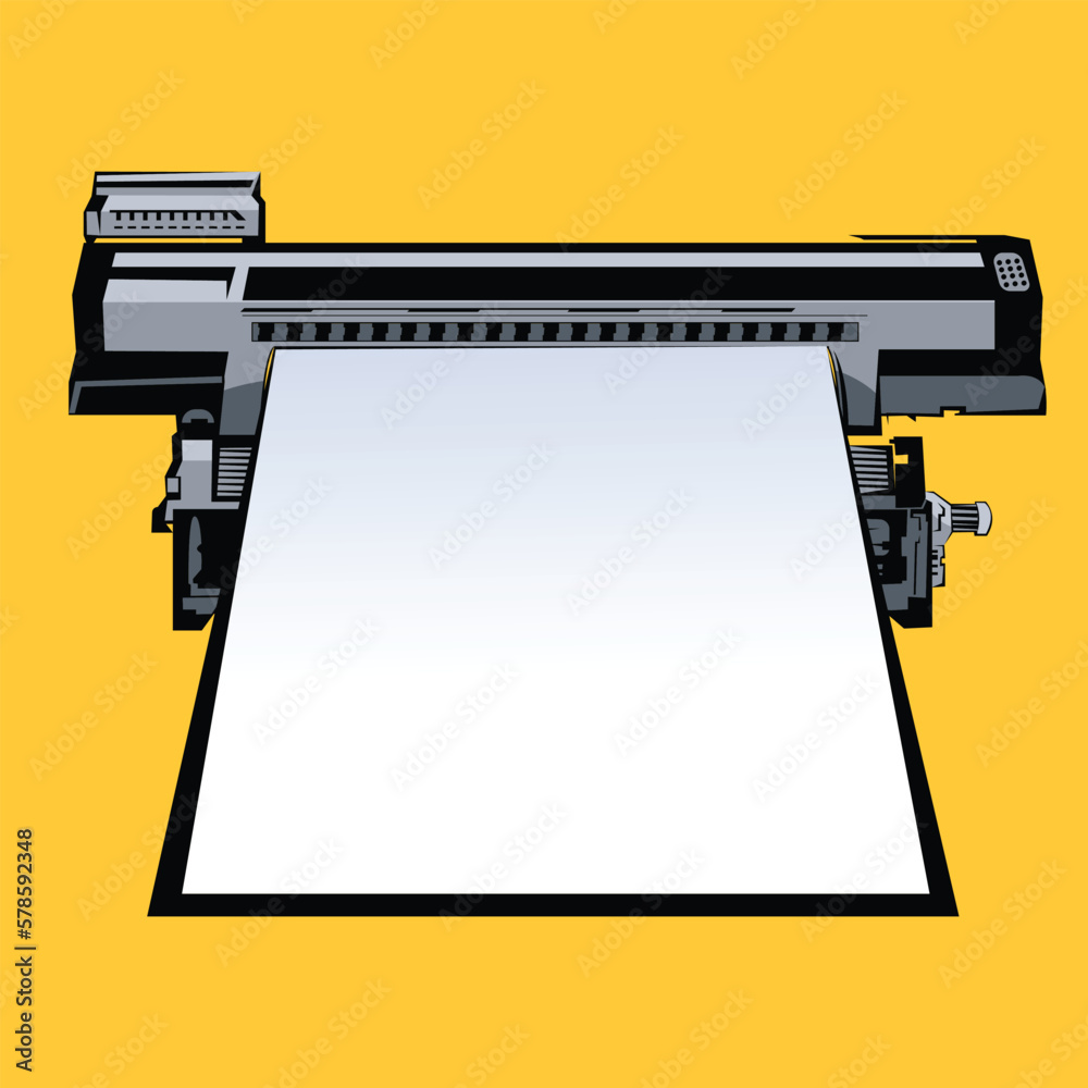 printer vector png with a paper print-out coming out. Can be used for ...