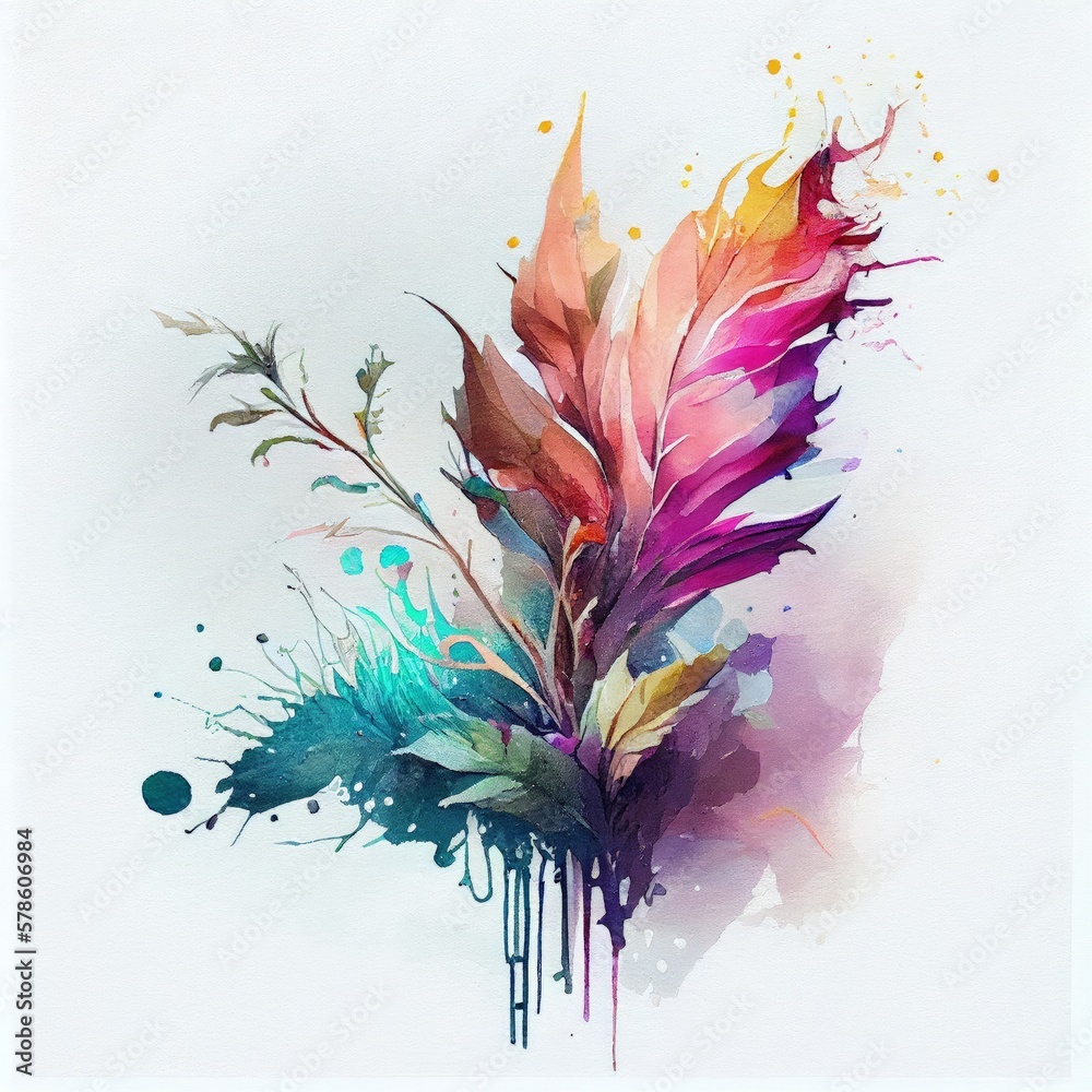 Vibrant AI-Generated Watercolor Painting of a Flower in 8K Resolution ...