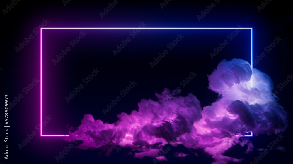 Futuristic Background Design. Cloud Formation with Pink and Blue ...